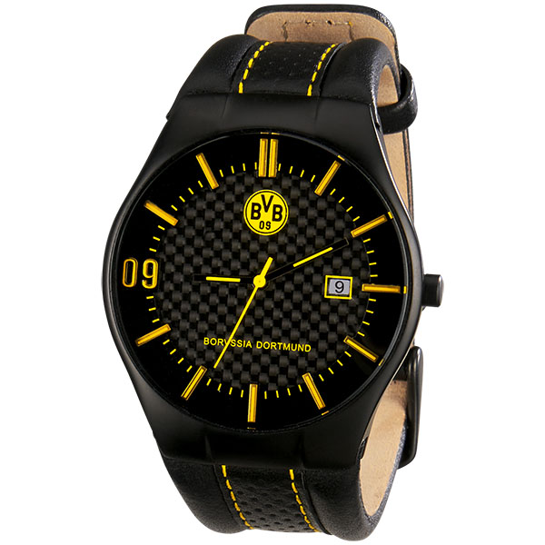 BVB Borussia Dortmund Armbanduhr Uhr BVB Logo schwarz gelb | eBay